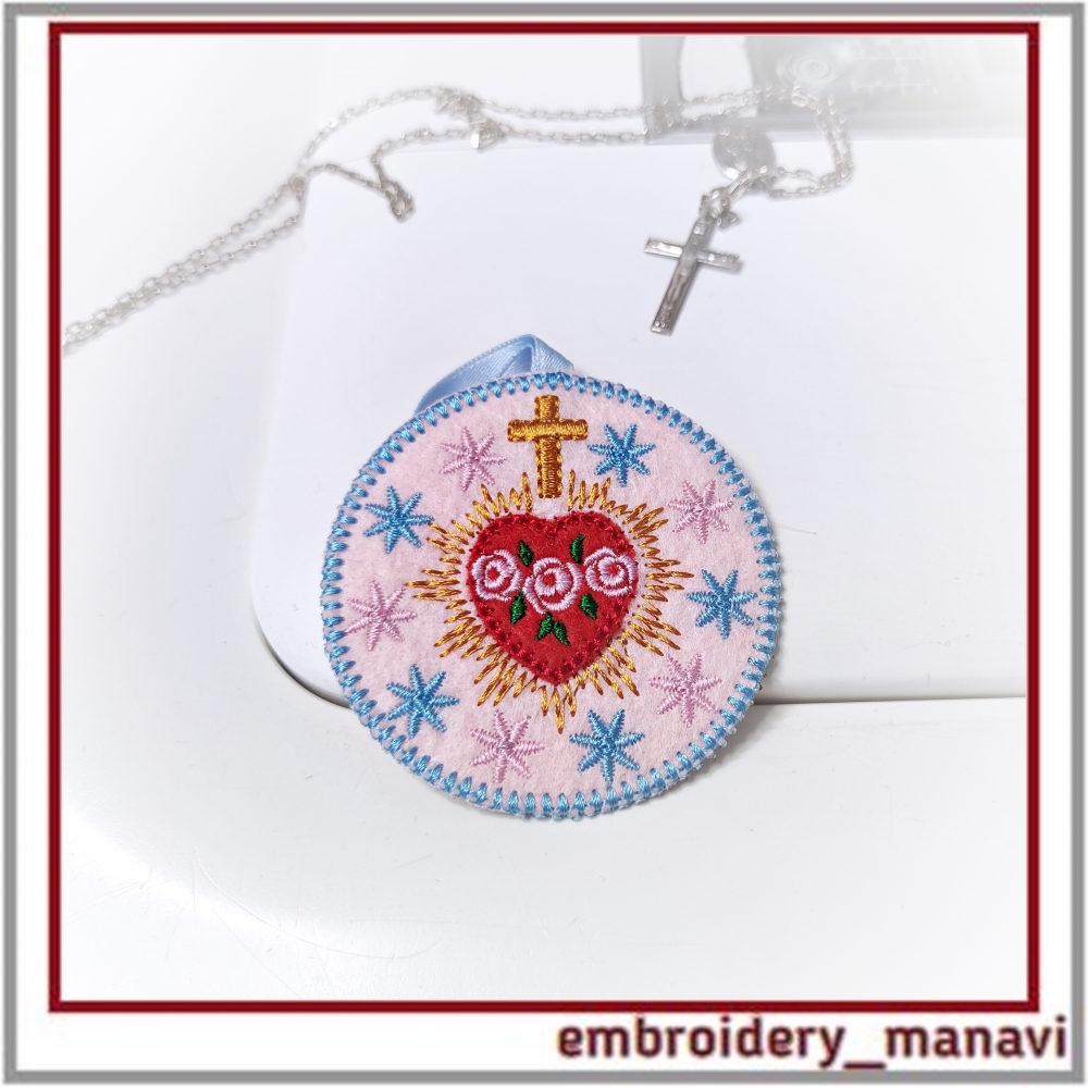 ITH Felt Christian Heart Cross Stars Ornament - 4 x 4 - Products - SWAK ...
