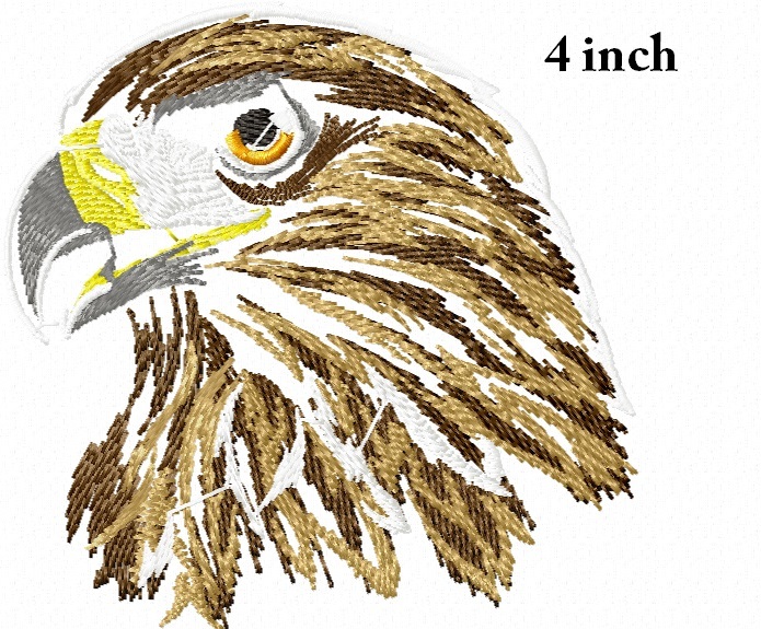 Realistic Hawk Head - 5 Sizes - Products - SWAK Embroidery