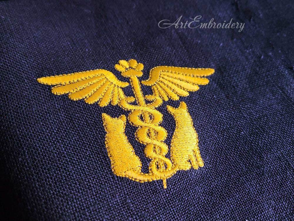 Veterinarians Caduceus Face Mask - Products - SWAK Embroidery