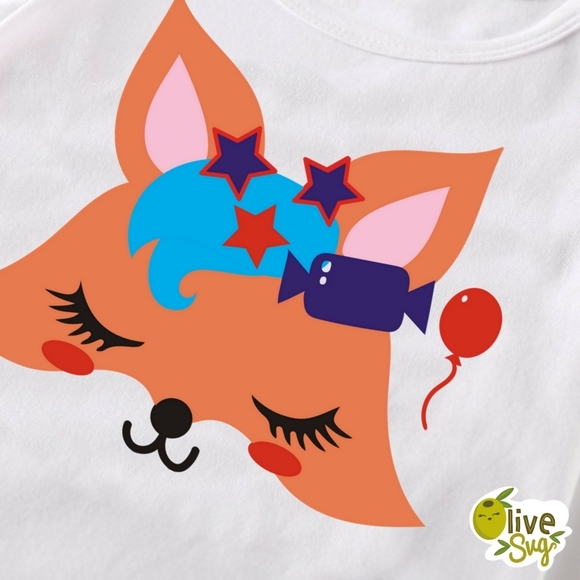 4th of July Fox Face - Cutting Files & Clipart - Products - SWAK Embroidery