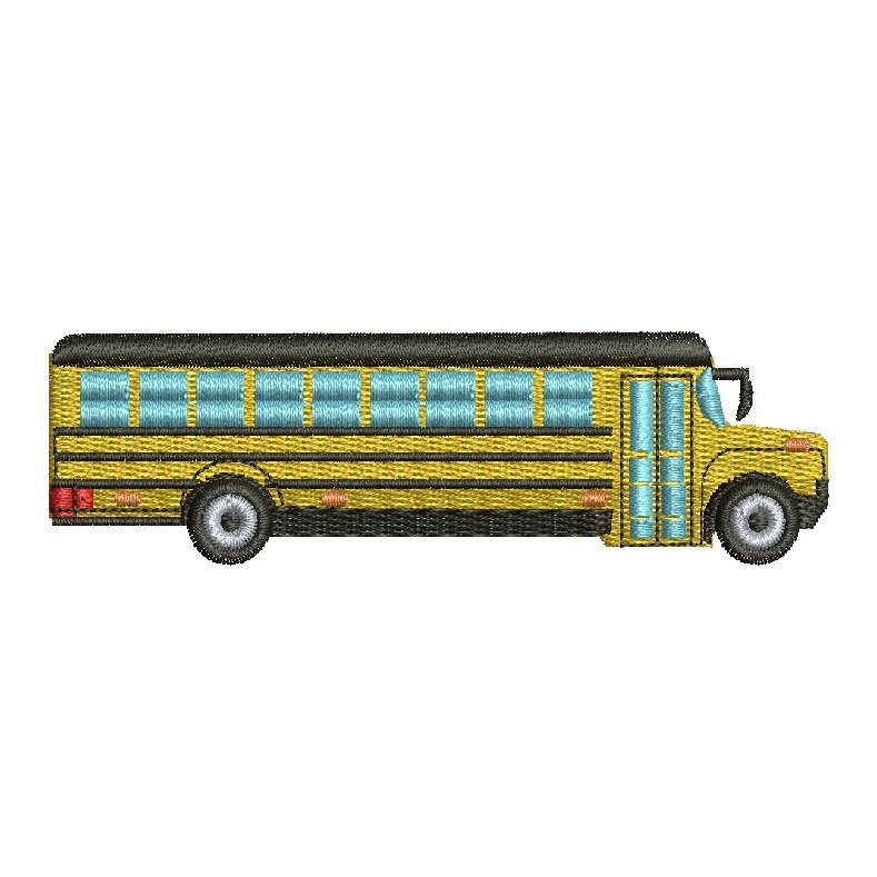 School Bus 2 Sizes Products SWAK Embroidery