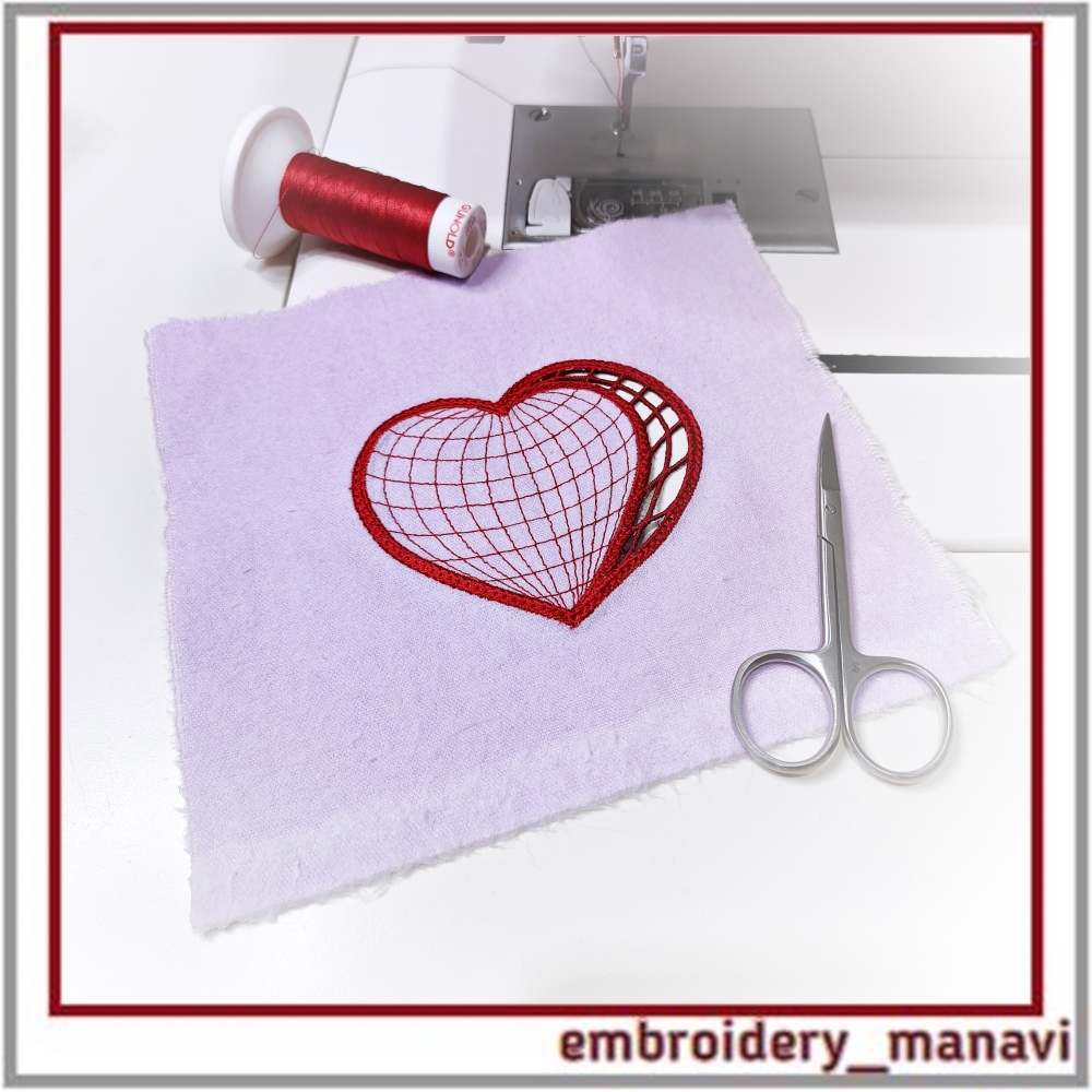 Cutwork Richelieu Heart - 4x4 - Products - SWAK Embroidery