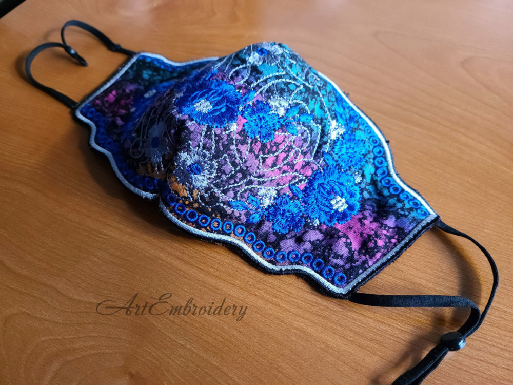 Fancy Mask 2 - 6x10 - Products - SWAK Embroidery