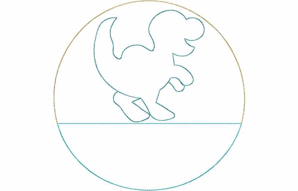 Vintage Split Circle with T-Rex Applique - 4 Sizes! - Products - SWAK ...